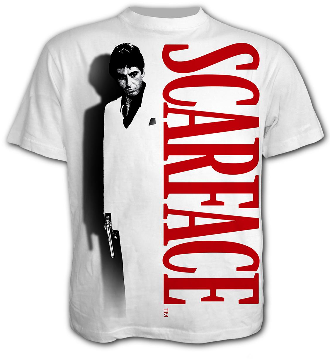 Scarface - Shadow - Front Print T-Shirt Black - Dark Fashion Clothing