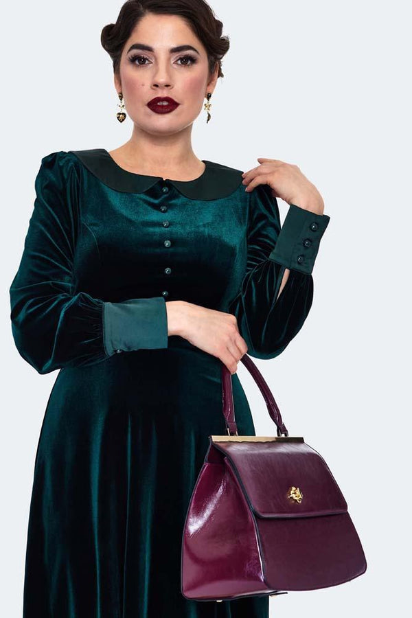 40s Flap Tote Bag - Voodoo Vixen - Dark Fashion Clothing