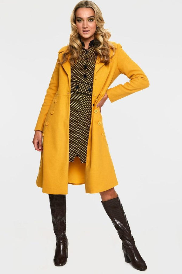 Nicole 40s Style Coat by Voodoo Vixen - Dark Fashion Clothing