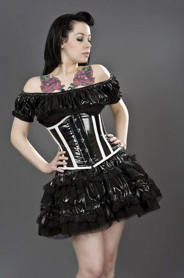 Candy Underbust Steel Boned Corset In PVC - Burleska - Dark Fashion ...