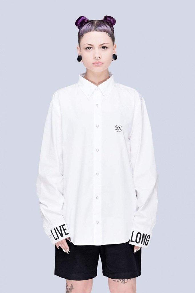 Live Long White Shirt by Long Clothing - Unisex - Dark Fashion Clothing