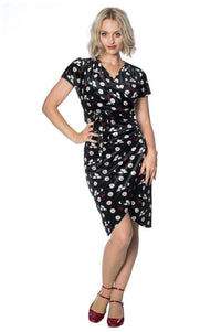 Banned Midnight Floral Dress - Dark Fashion Clothing