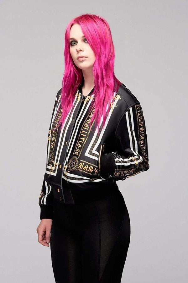 Stay Gold Cropped Jacket by Long Clothing - Dark Fashion Clothing