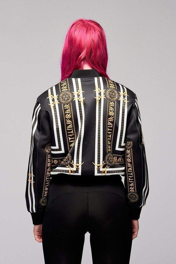Stay Gold Cropped Jacket by Long Clothing - Dark Fashion Clothing